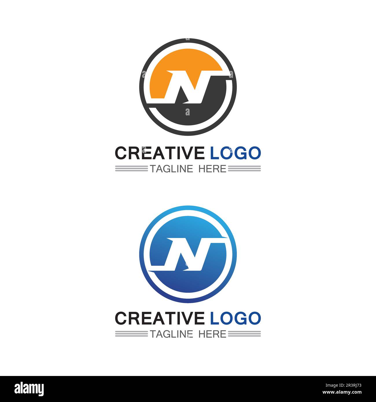 N logo font company logo business and letter initial N design vector ...