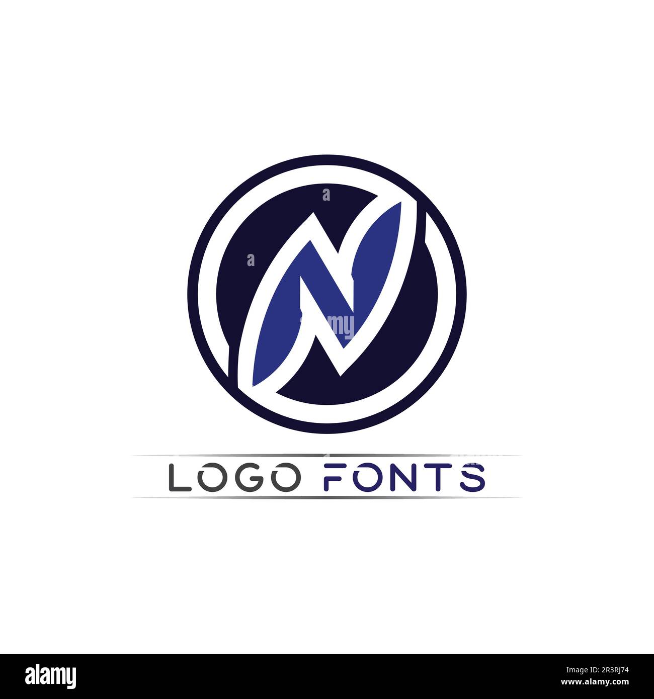 N logo font company logo business and letter initial N design vector ...
