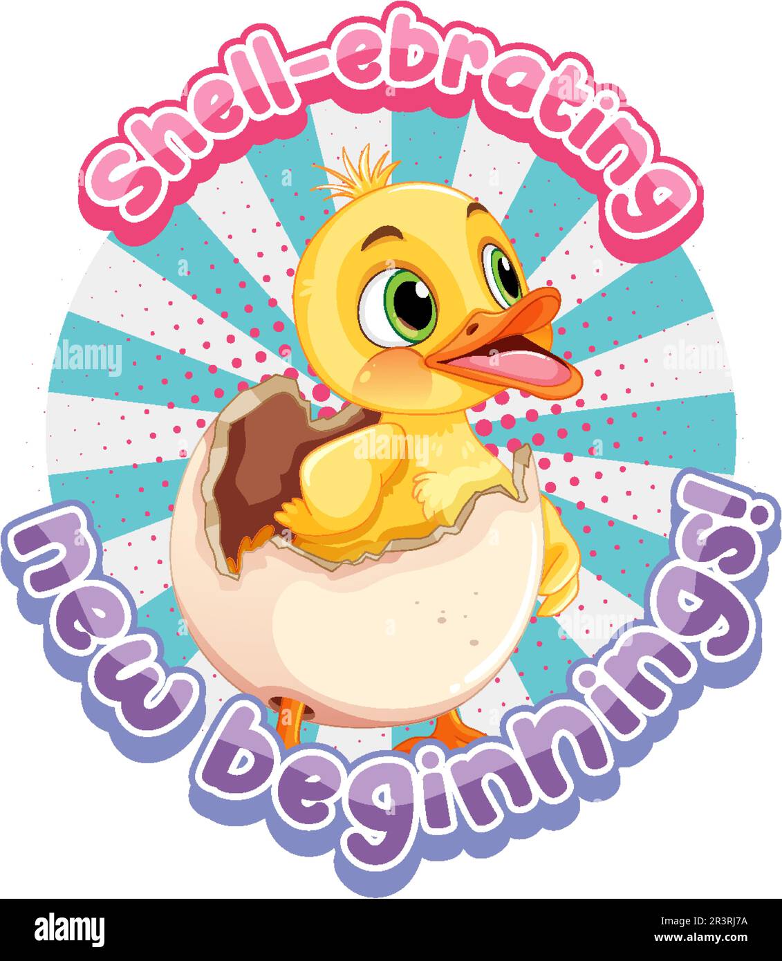 Duck hatching egg Stock Vector Images - Alamy