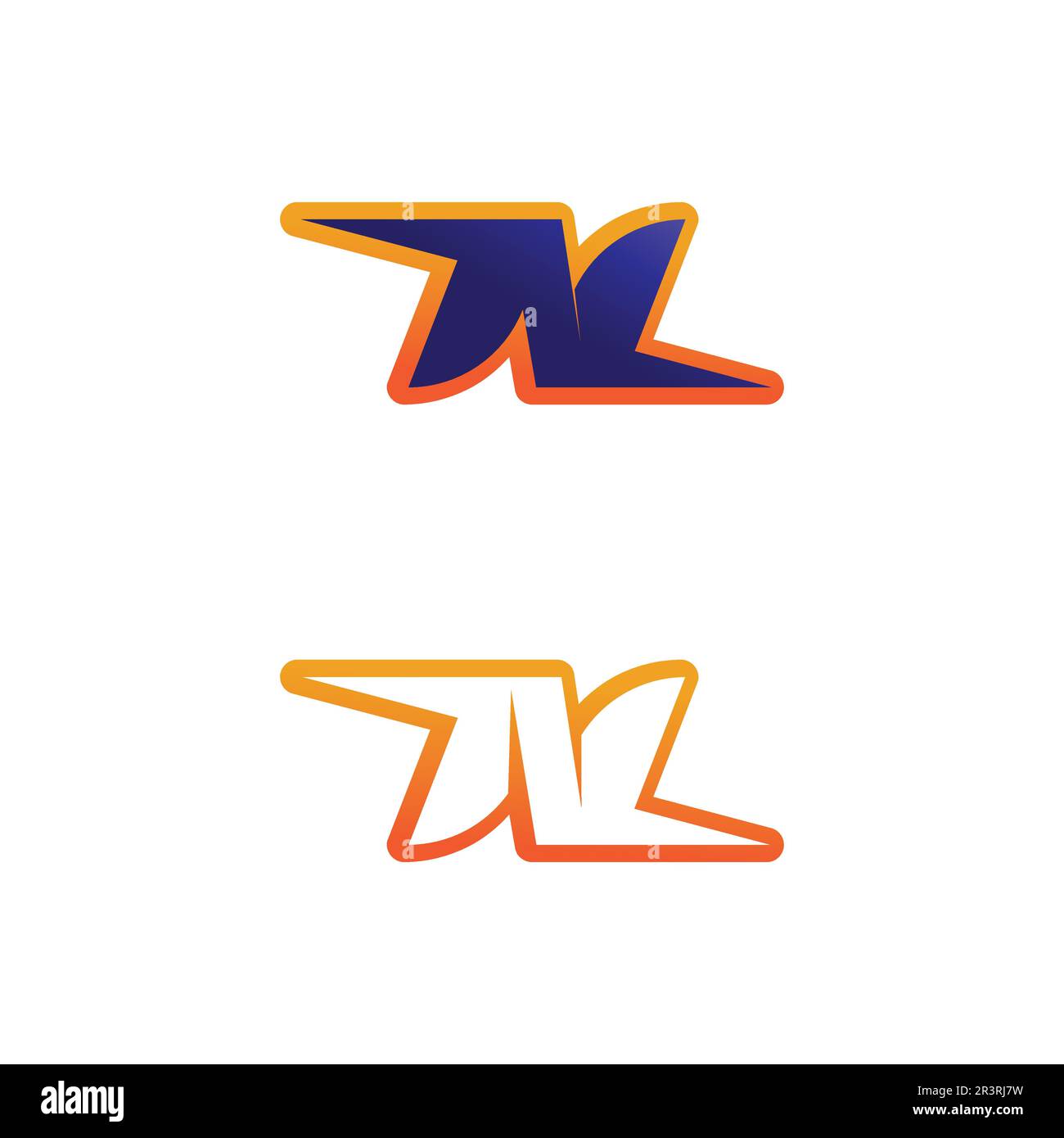 N logo font company logo business and letter initial N design vector ...