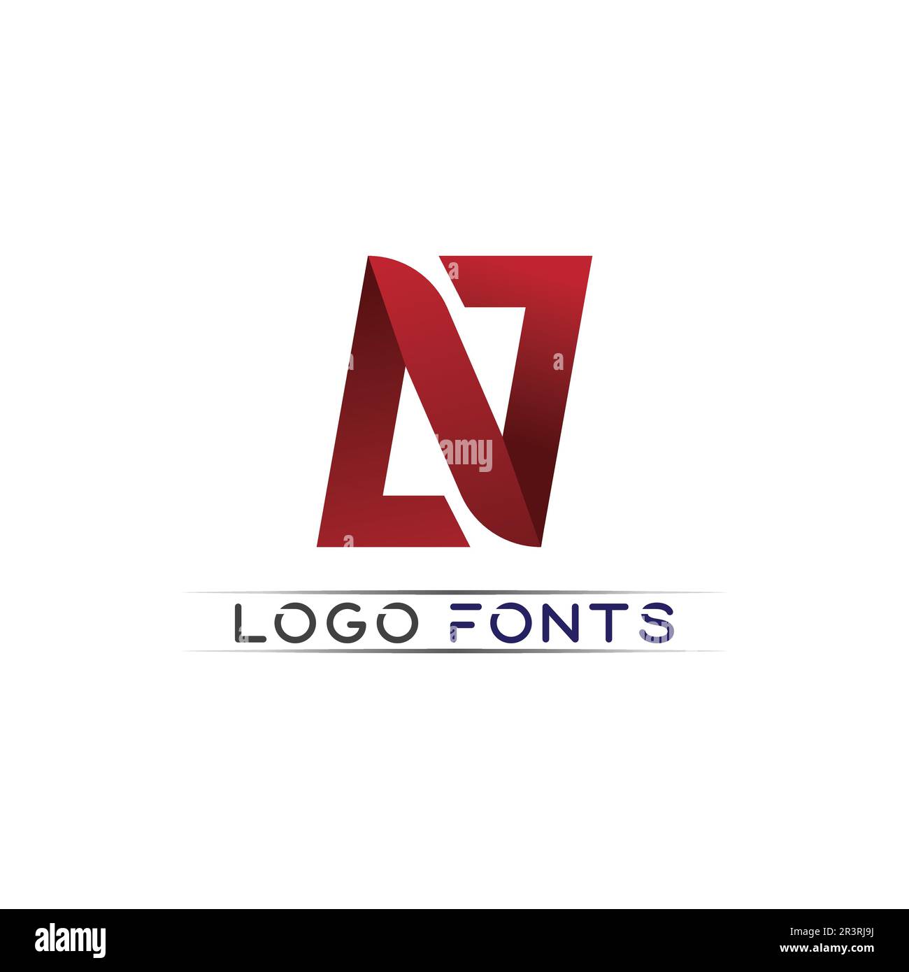 N logo font company logo business and letter initial N design vector ...