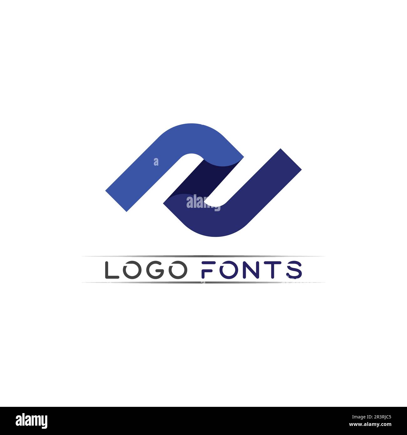 N logo font company logo business and letter initial N design vector ...