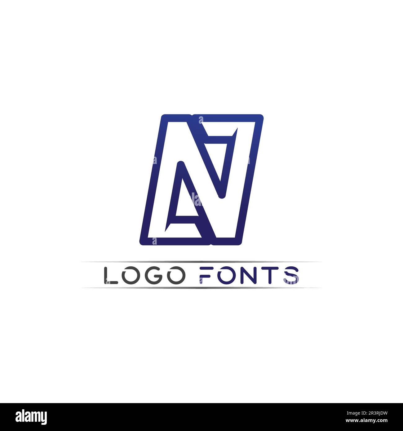 N logo font company logo business and letter initial N design vector ...