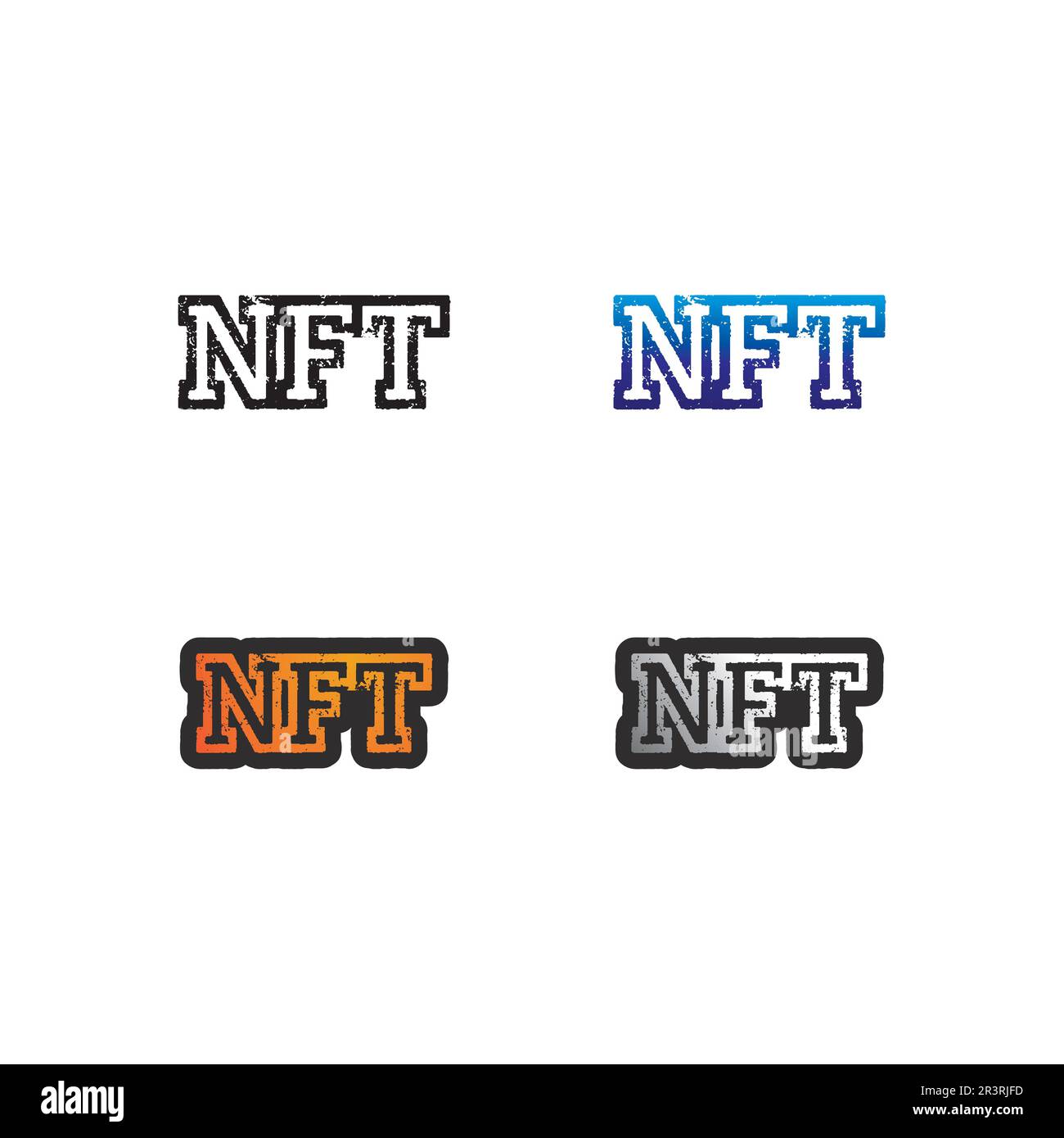 NFT letter and font technology line icon set Crypto Icon or Logo Symbol ...