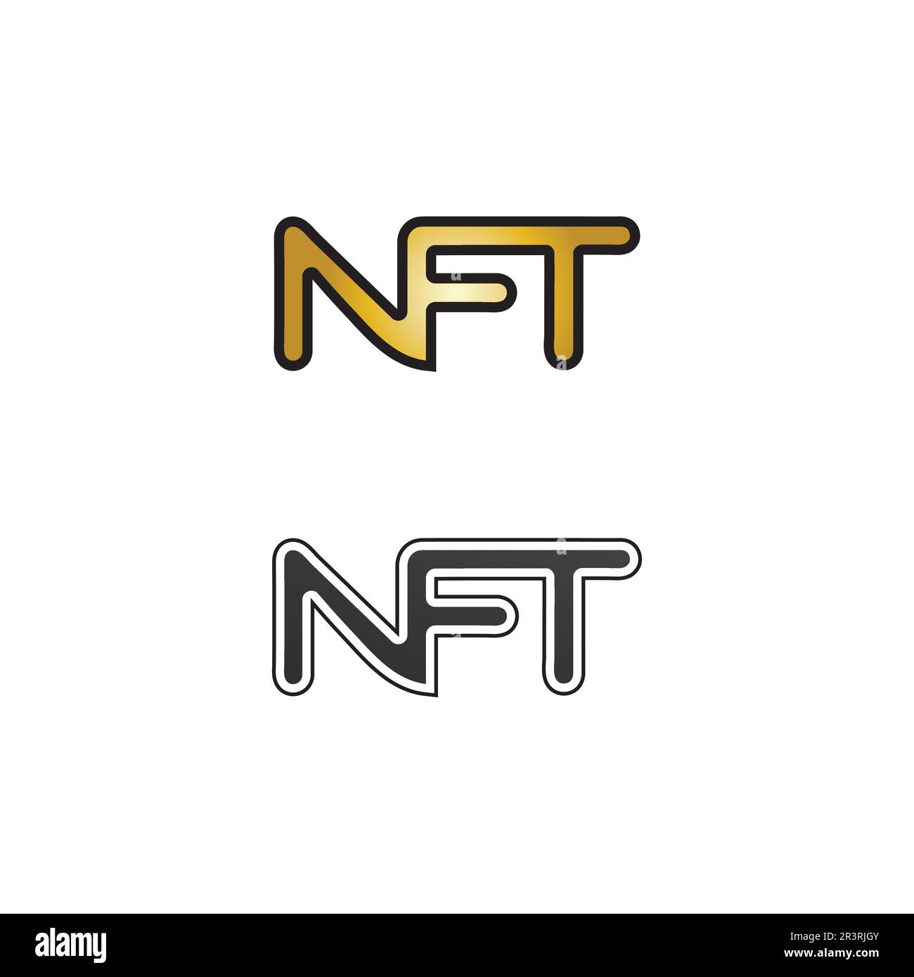 NFT letter and font technology line icon set Crypto Icon or Logo Symbol ...