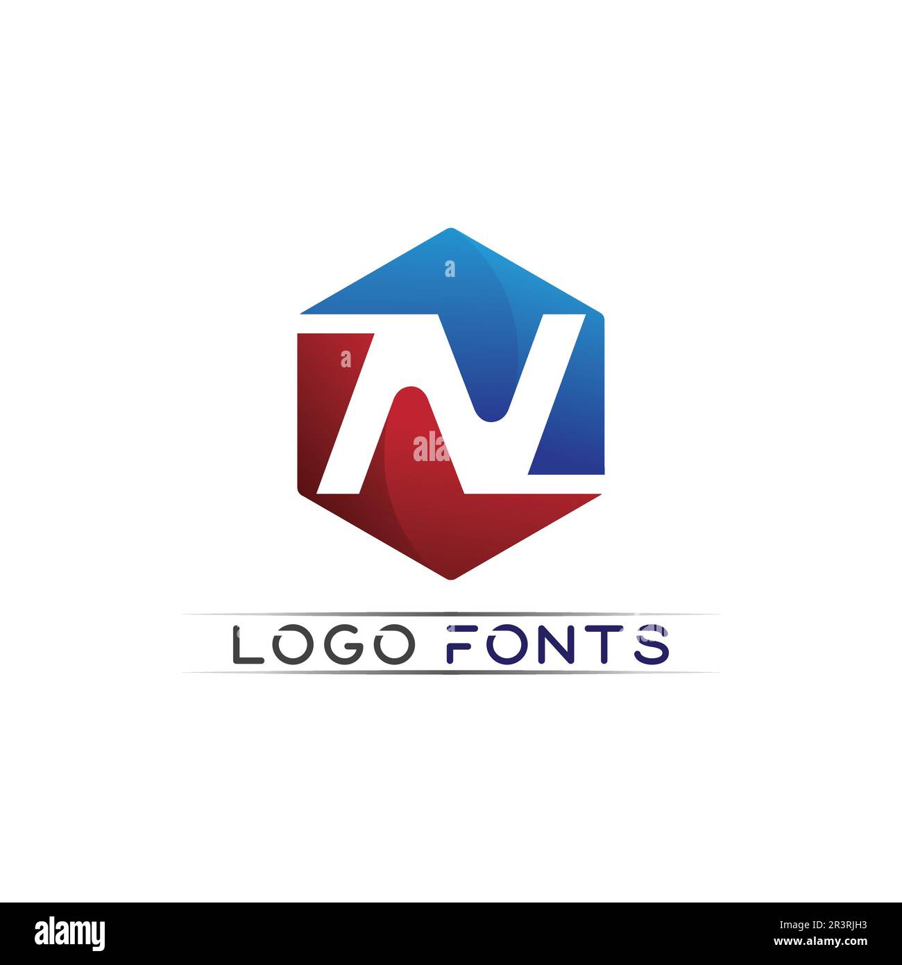 letter N and font Logo Template vector icon illustration design Stock ...