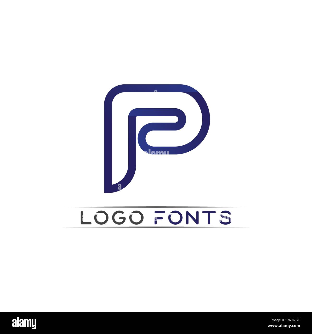P letter and font logo P design vector business identity company Stock ...