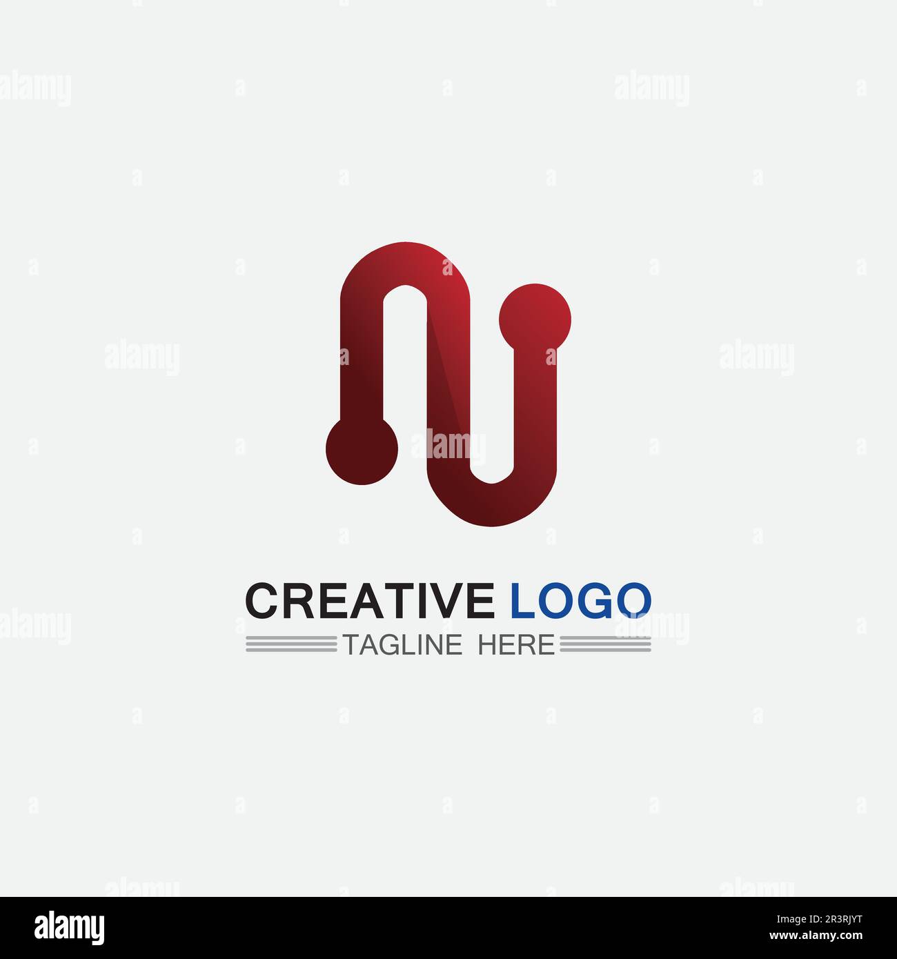 N logo font company logo business and letter initial N design vector ...