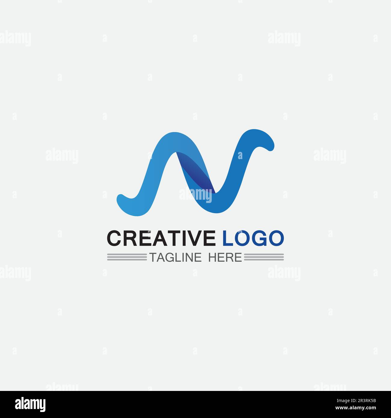 N logo font company logo business and letter initial N design vector ...