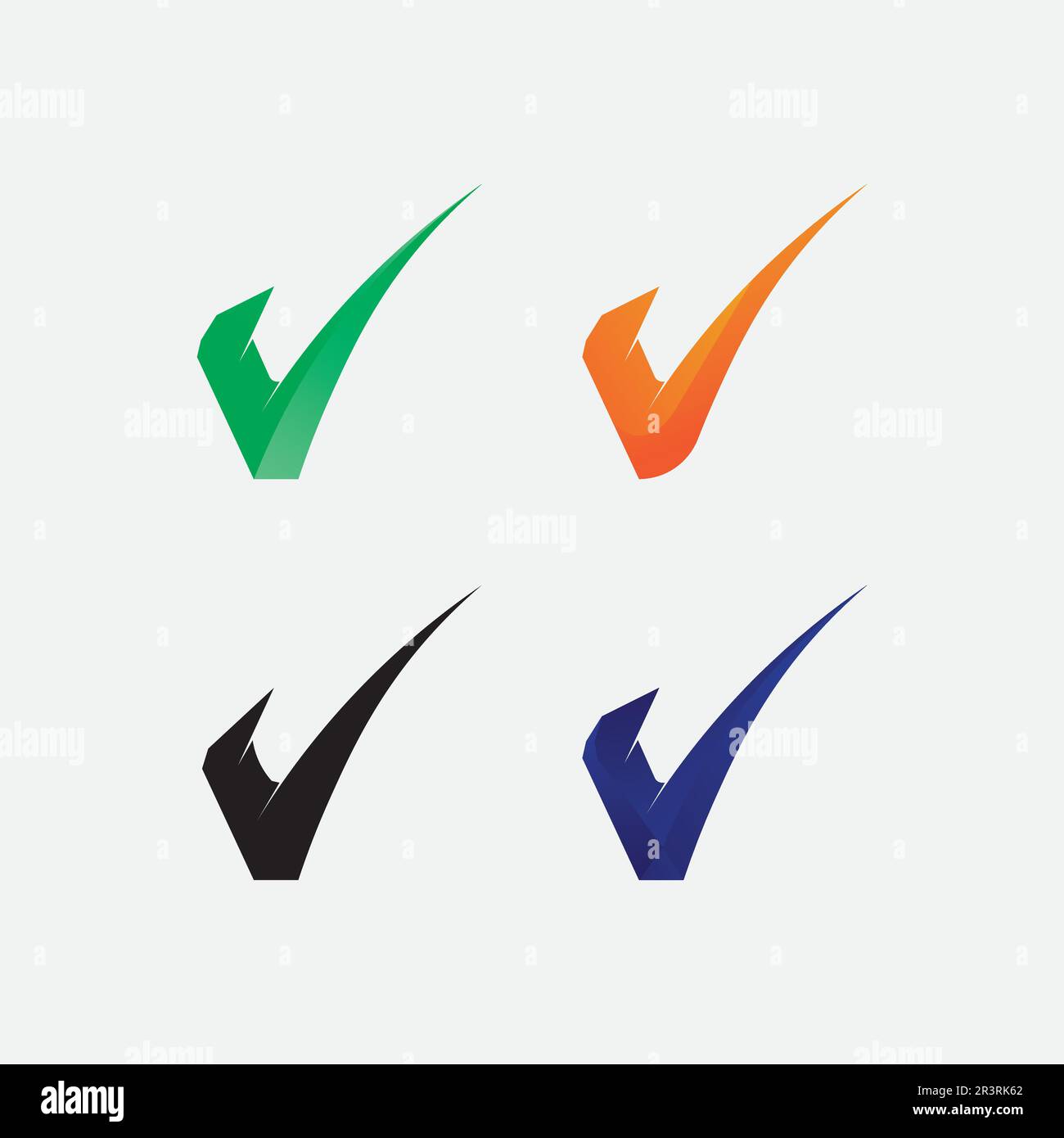 Checklist Check Mark Logo Vector Or Icon Tick Symbol In Green Color Illustration Accept Okey