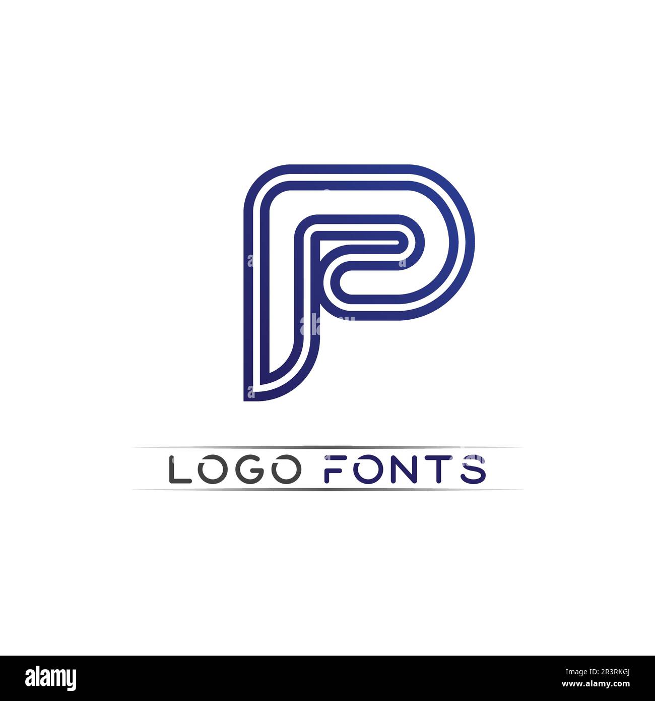 P letter and font logo P design vector business identity company Stock ...