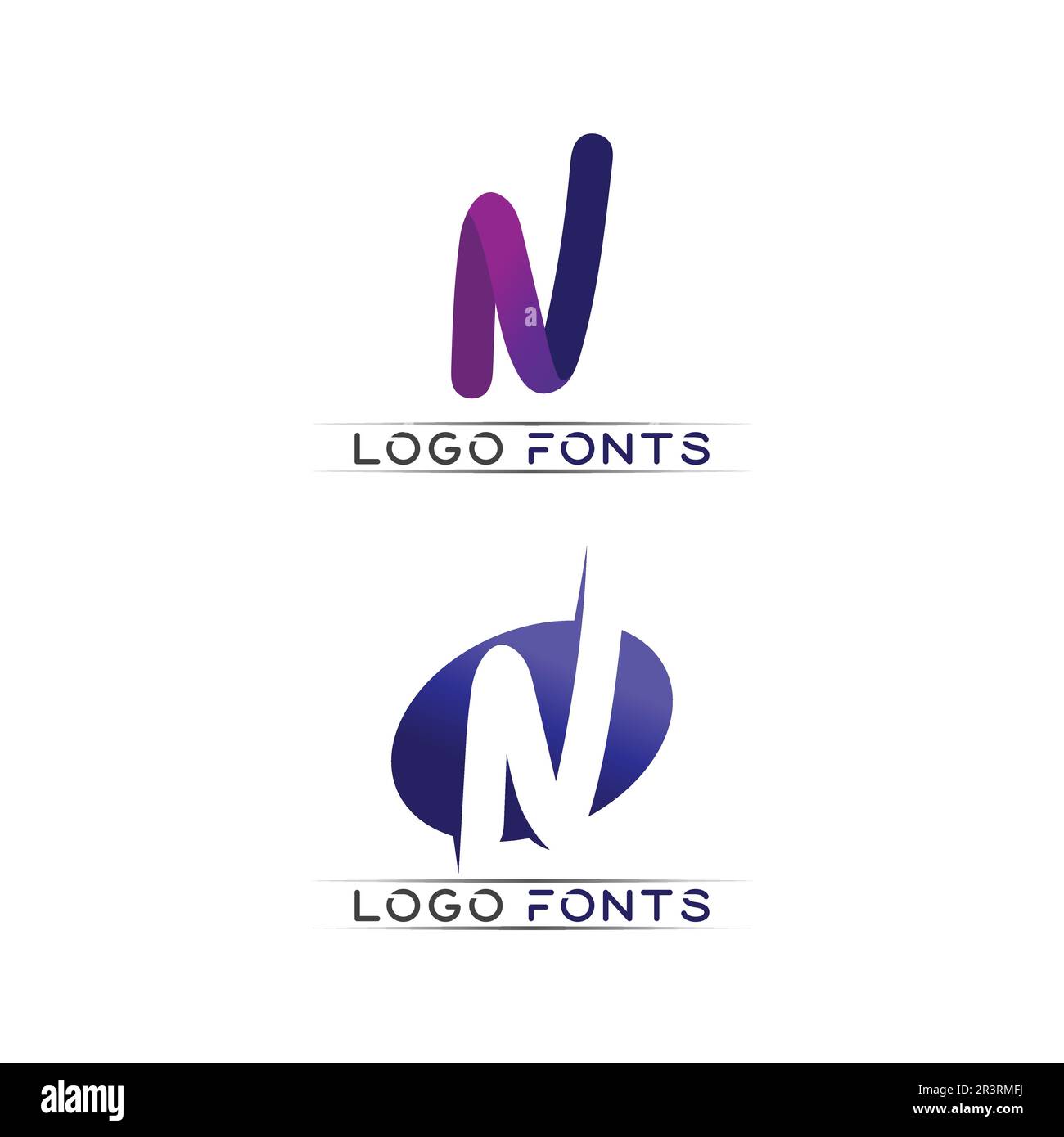 N logo font company logo business and letter initial N design vector ...