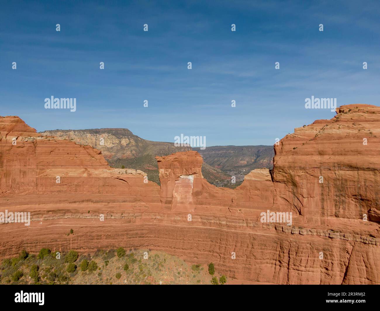 Gorgeous Aerial View Of The American Southwest Desert Showing Large ...