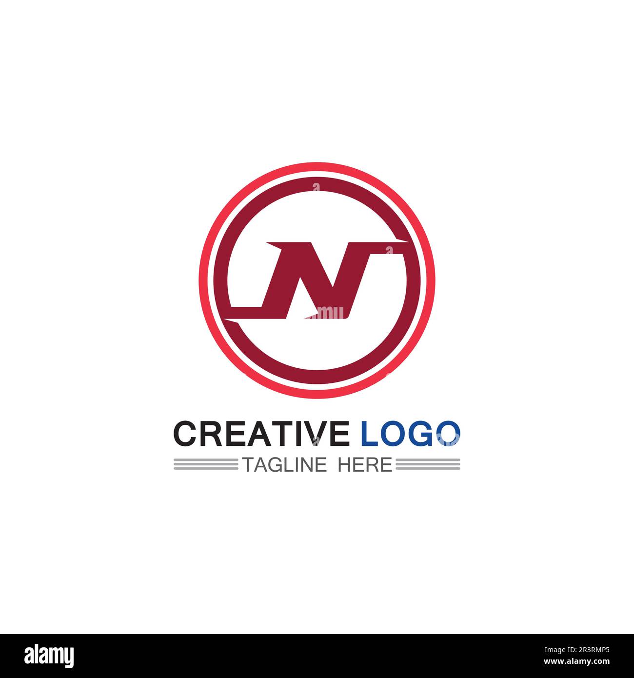 N logo font company logo business and letter initial N design vector ...
