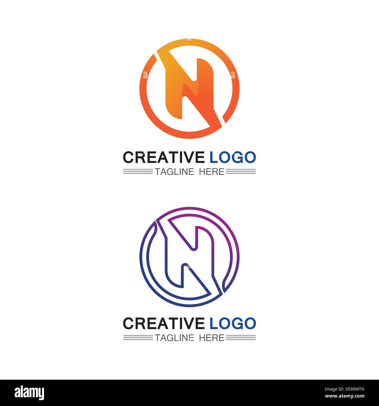 N logo font company logo business and letter initial N design vector ...