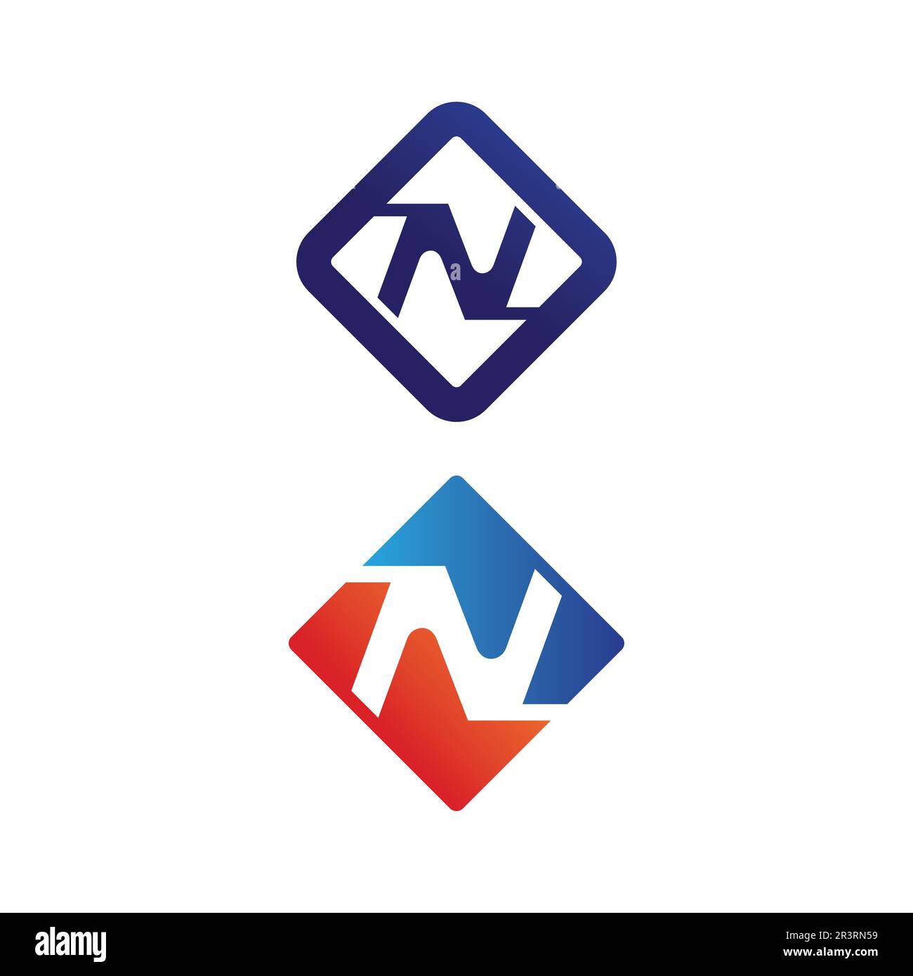 letter N and font Logo Template vector icon illustration design Stock ...