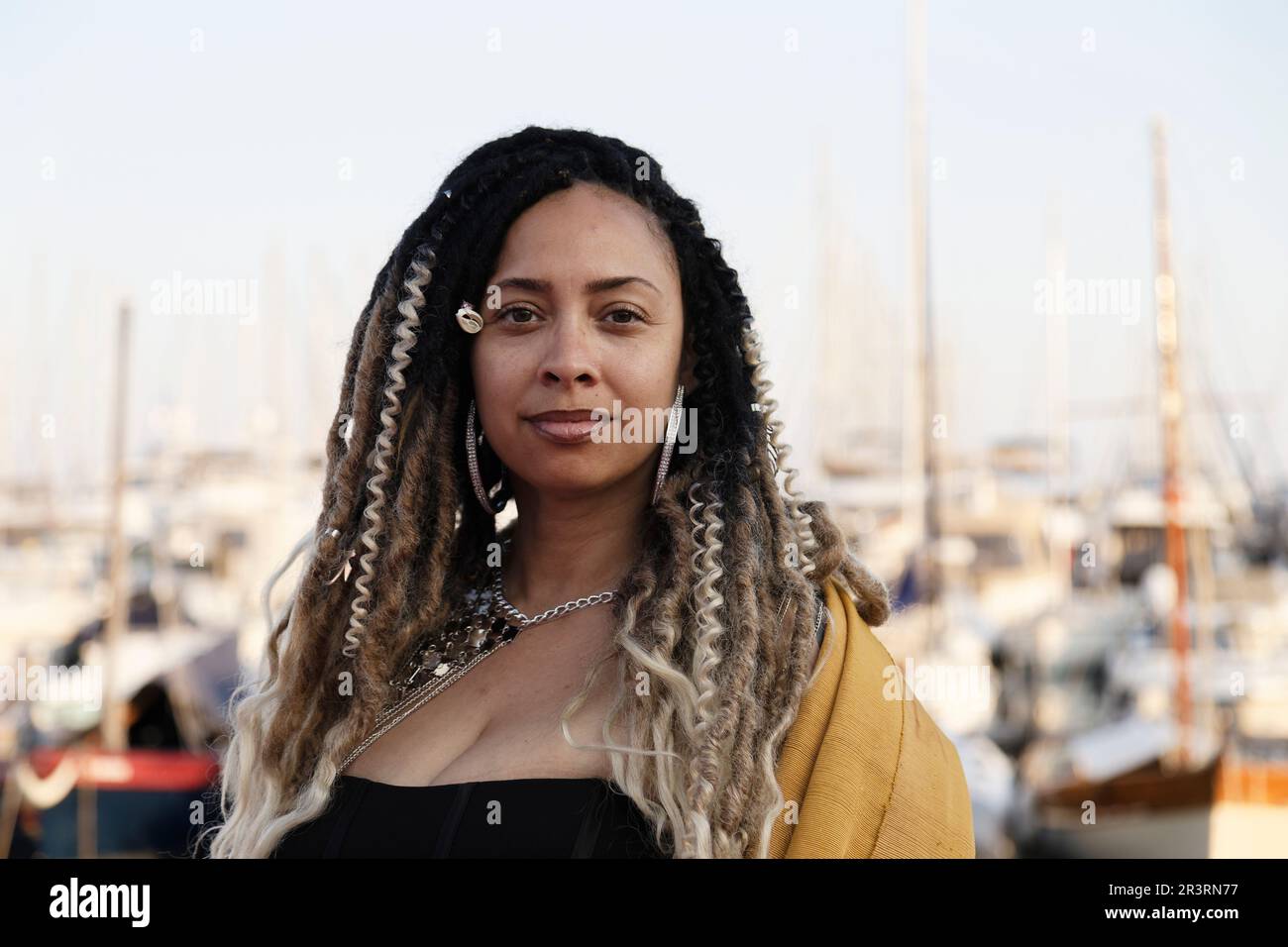 Cannes,France.23rd May,2023.Andrea Carter attendsThe Black Terror film ...