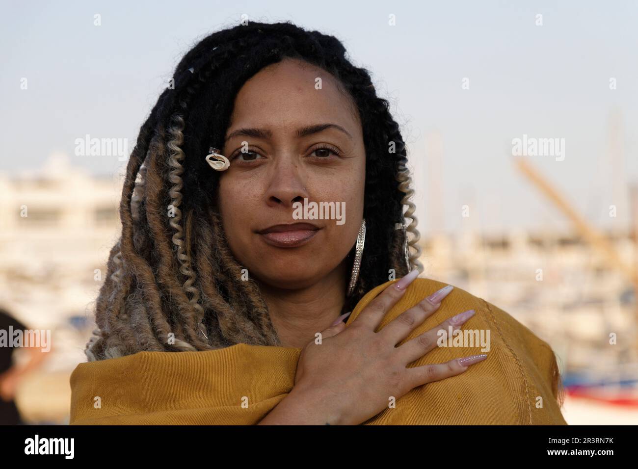Cannes,France.23rd May,2023.Andrea Carter attendsThe Black Terror film ...