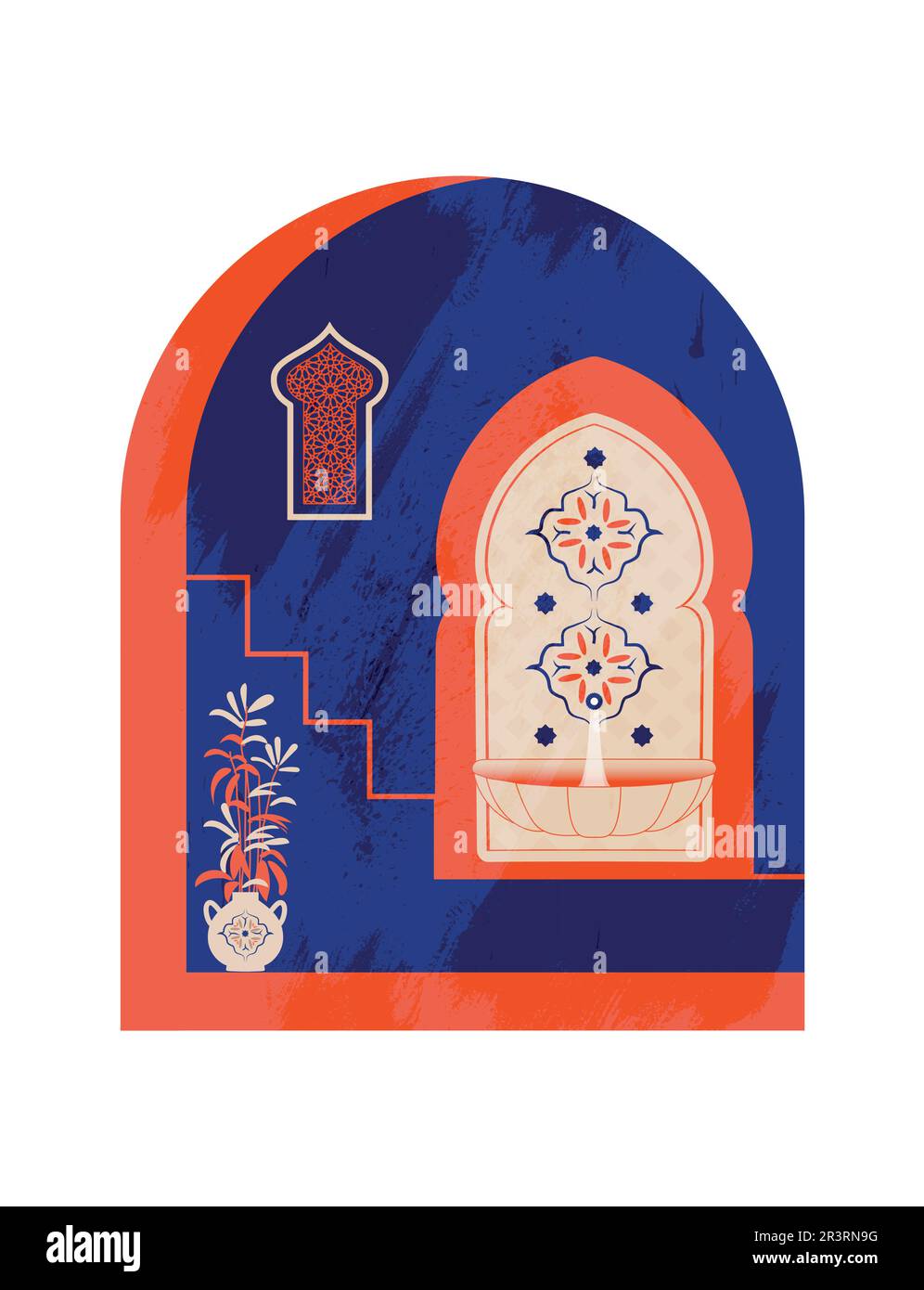 Modern and minimalist Boho design. Moroccan scene. A Moroccan doors ...