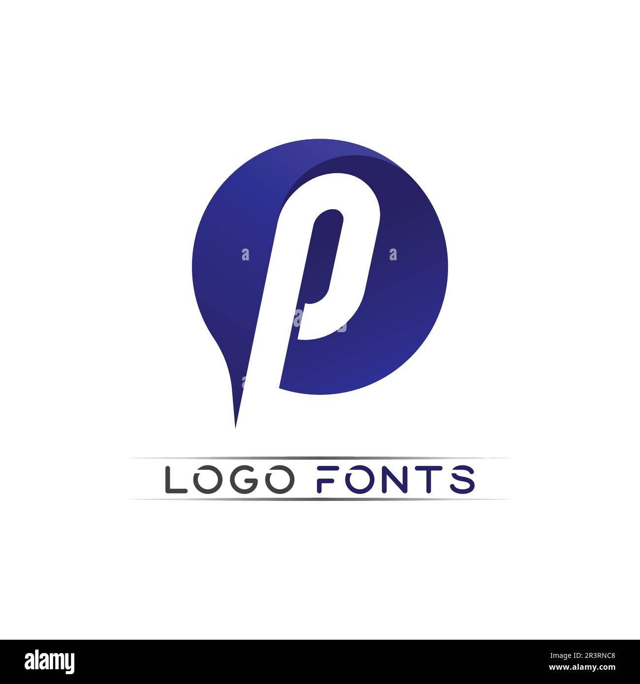 P letter and font logo P design vector business identity company Stock ...
