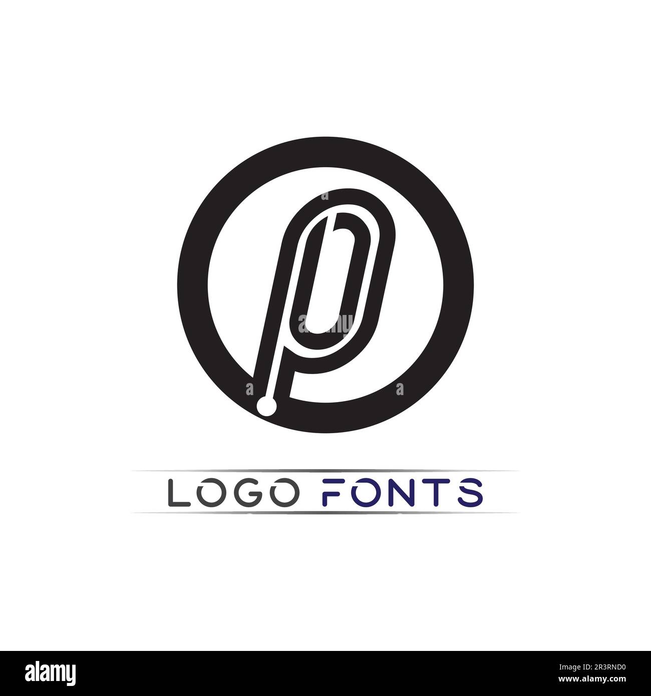 P font Stock Vector Images - Alamy