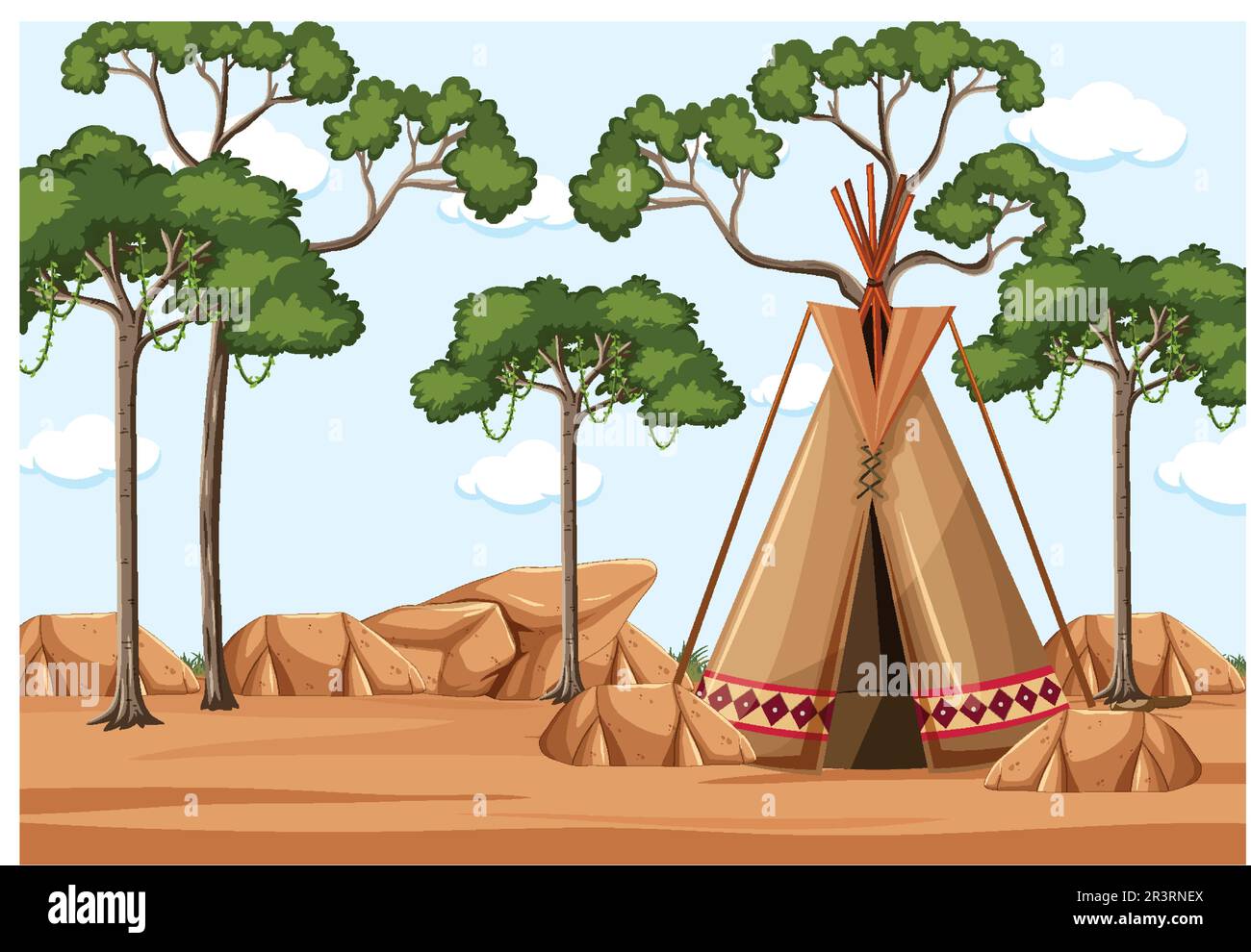 Tribal tent or tipi vector illustration Stock Vector Image & Art - Alamy