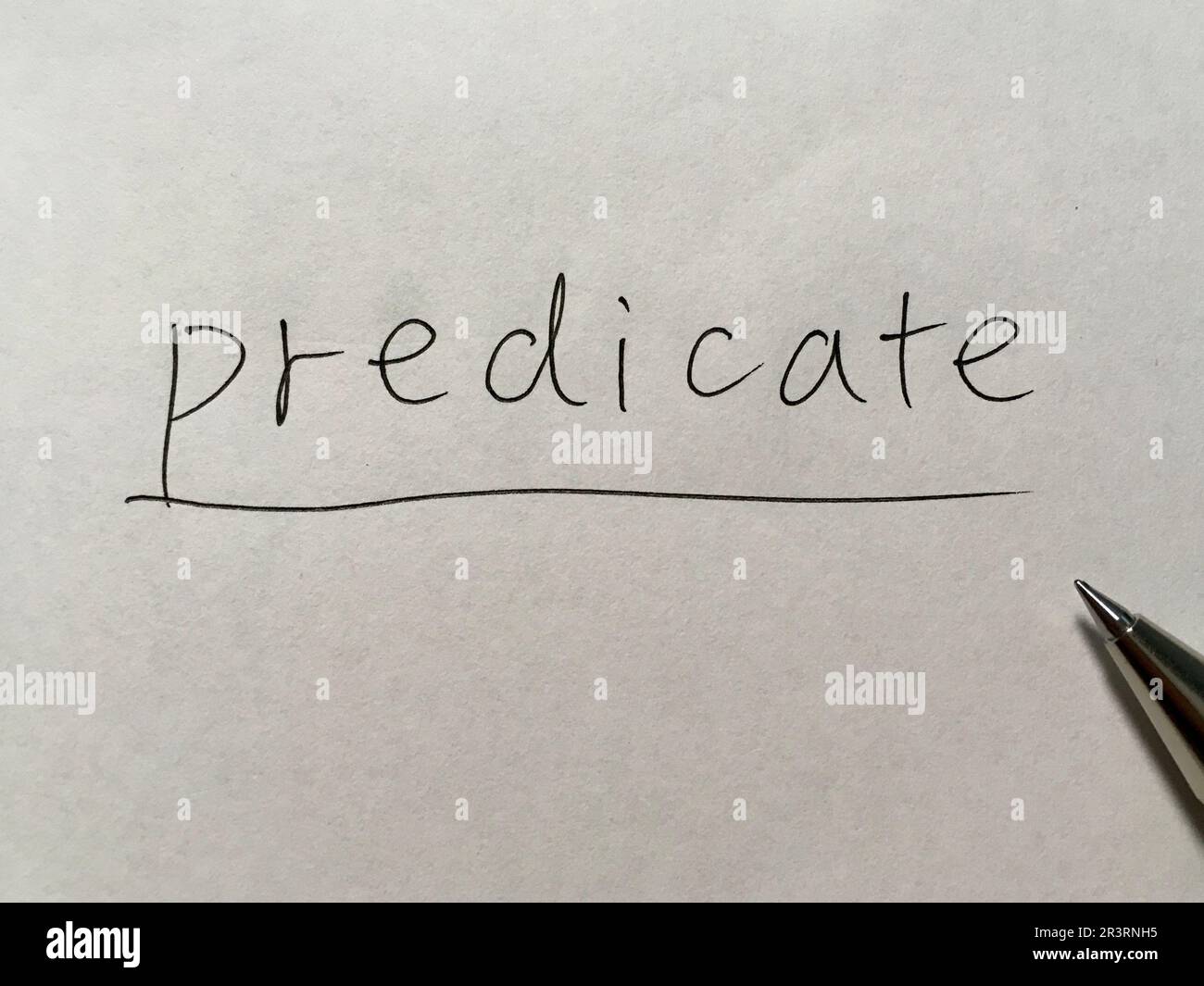 Predicate concept word on paper background Stock Photo - Alamy