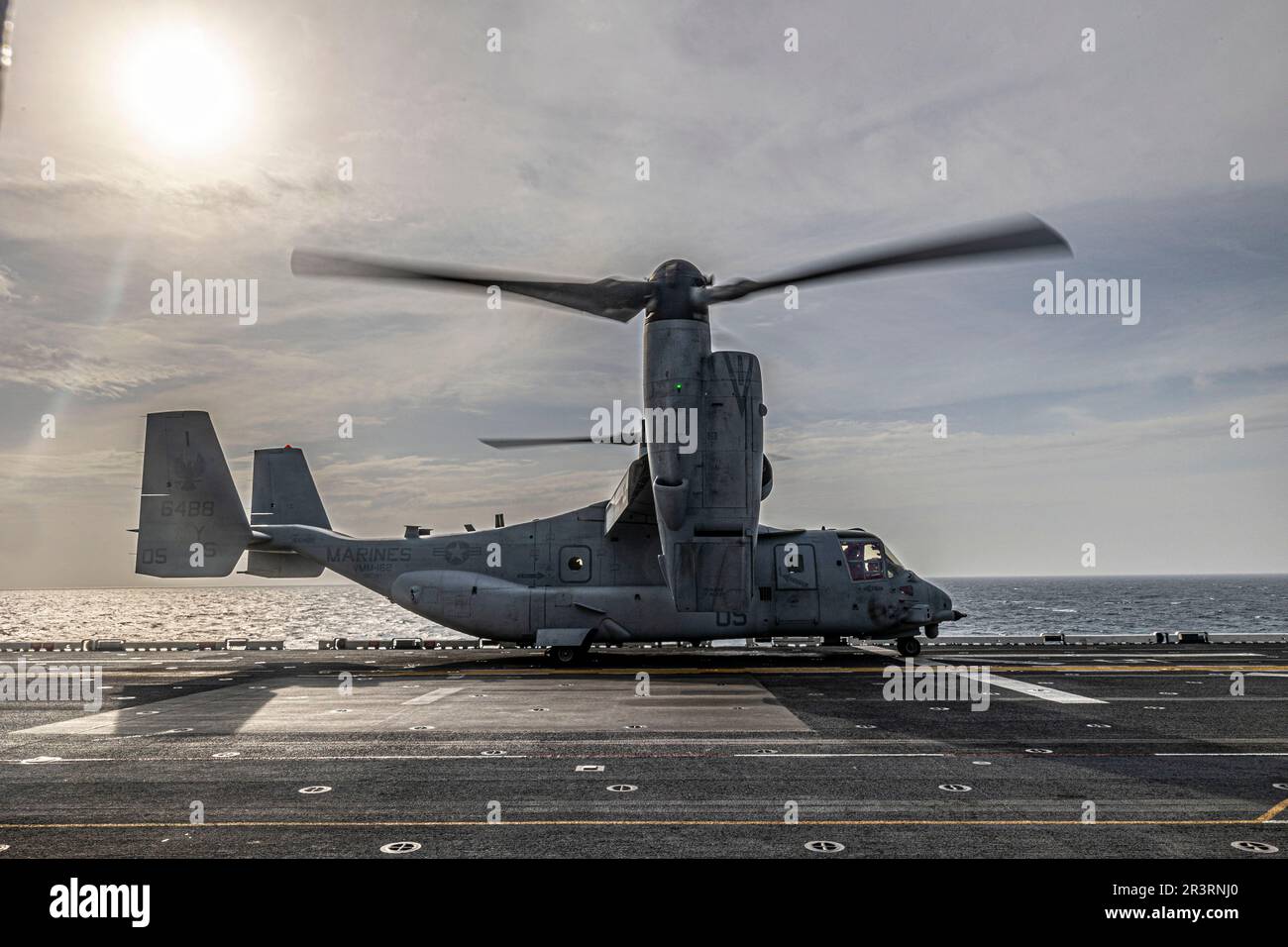 An MV-22 Osprey assigned to the 26th Marine Expeditionary Unit’s (MEU ...