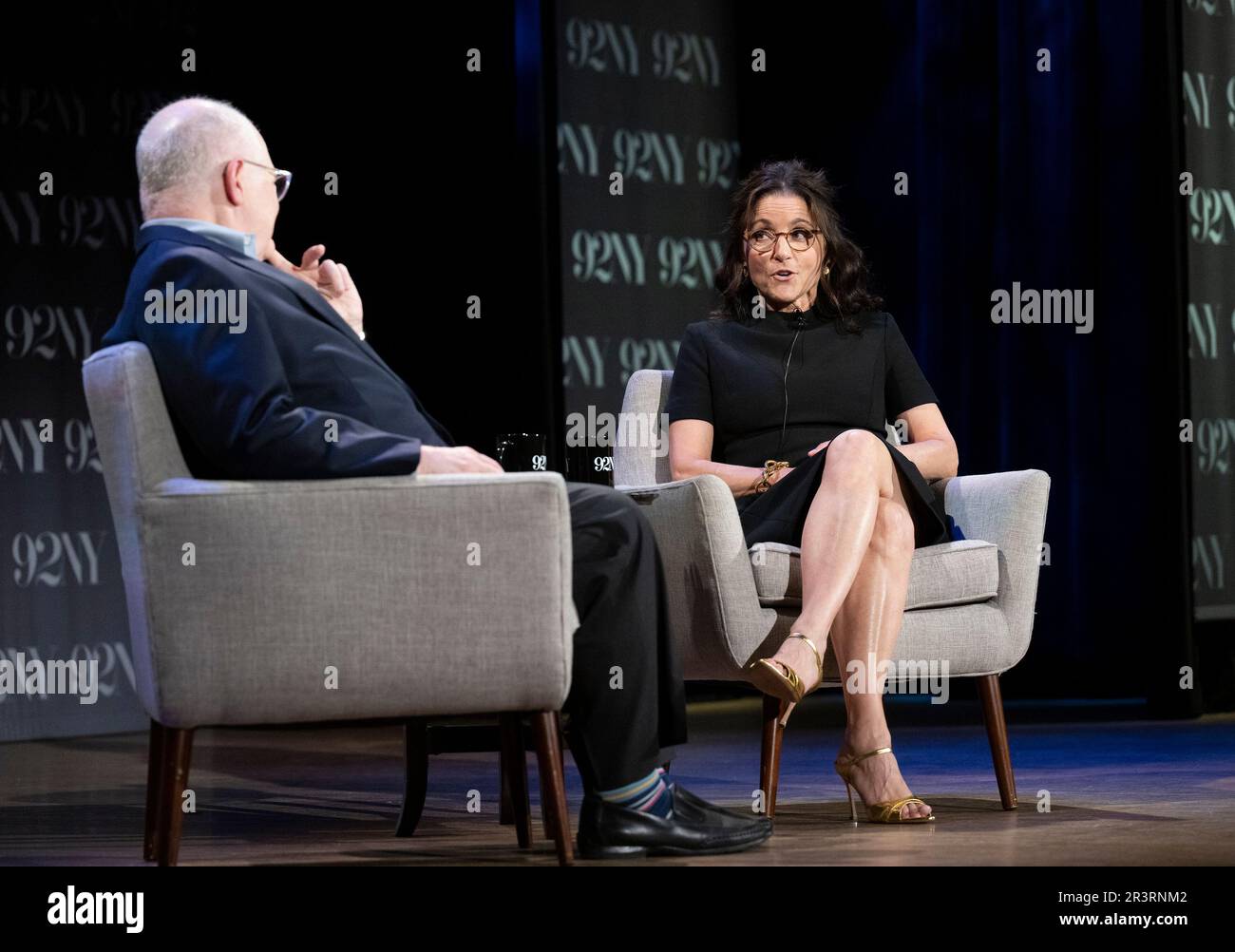 Frank Rich in conversation with Julia Louis-Dreyfus at the 92nd Street ...