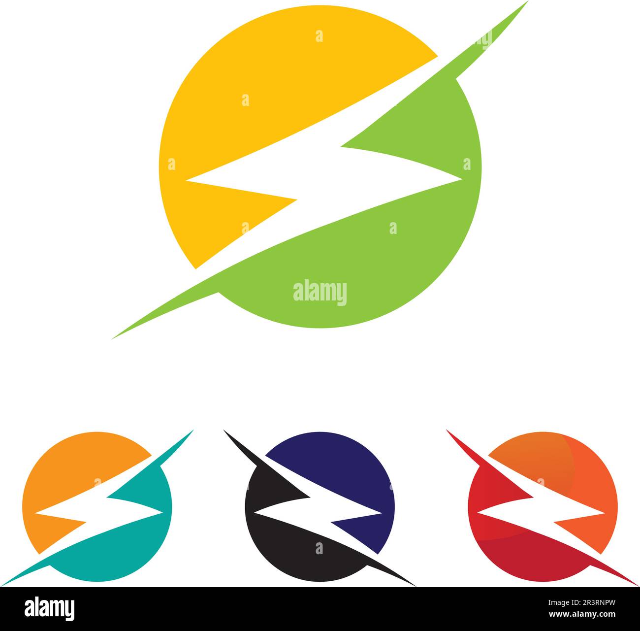 electric Vector lightning icon logo and symbols Stock Vector Image ...