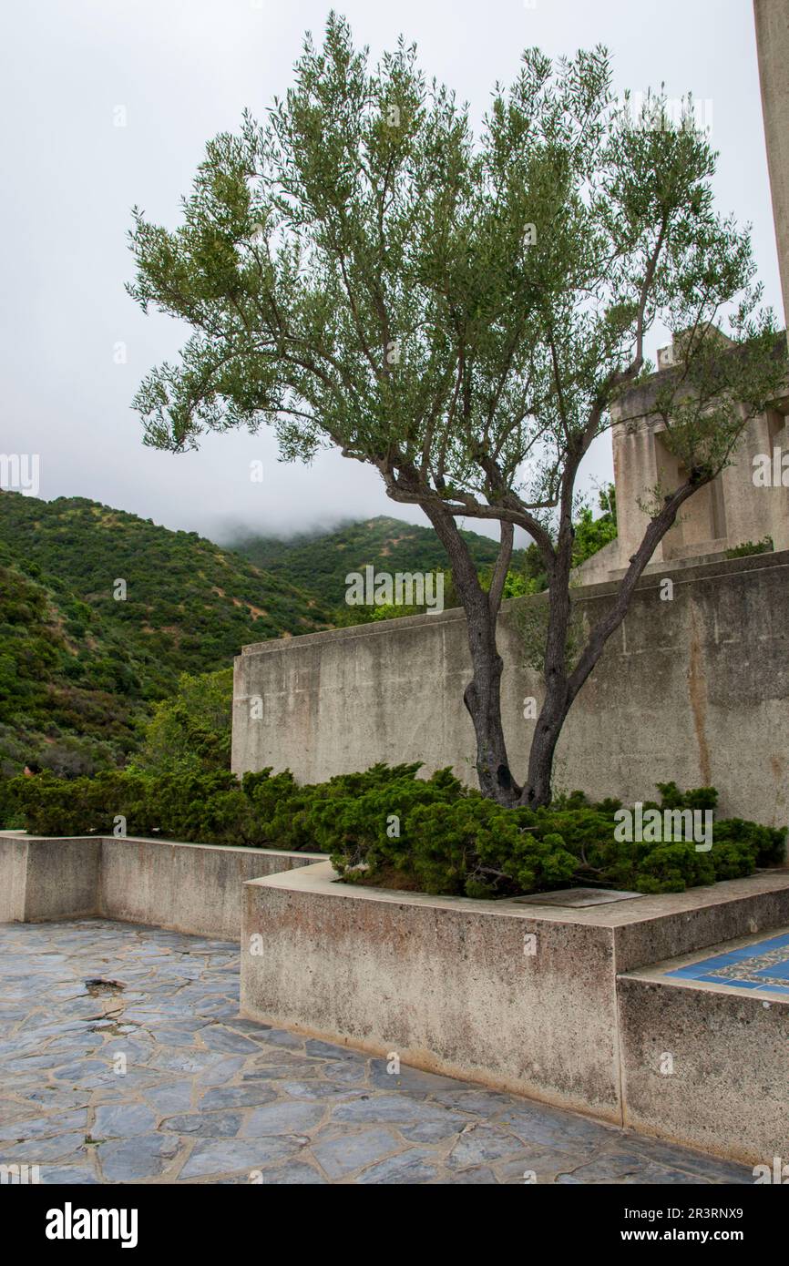 The Wrigley Memorial stands on one end of the Botanical Garden on ...