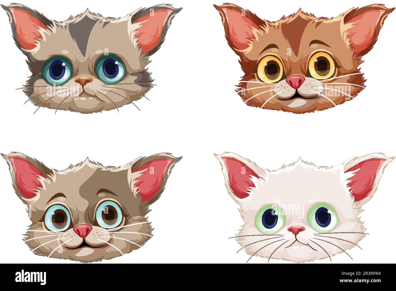 Cute cat cartoon character illustration Stock Vector Image & Art - Alamy