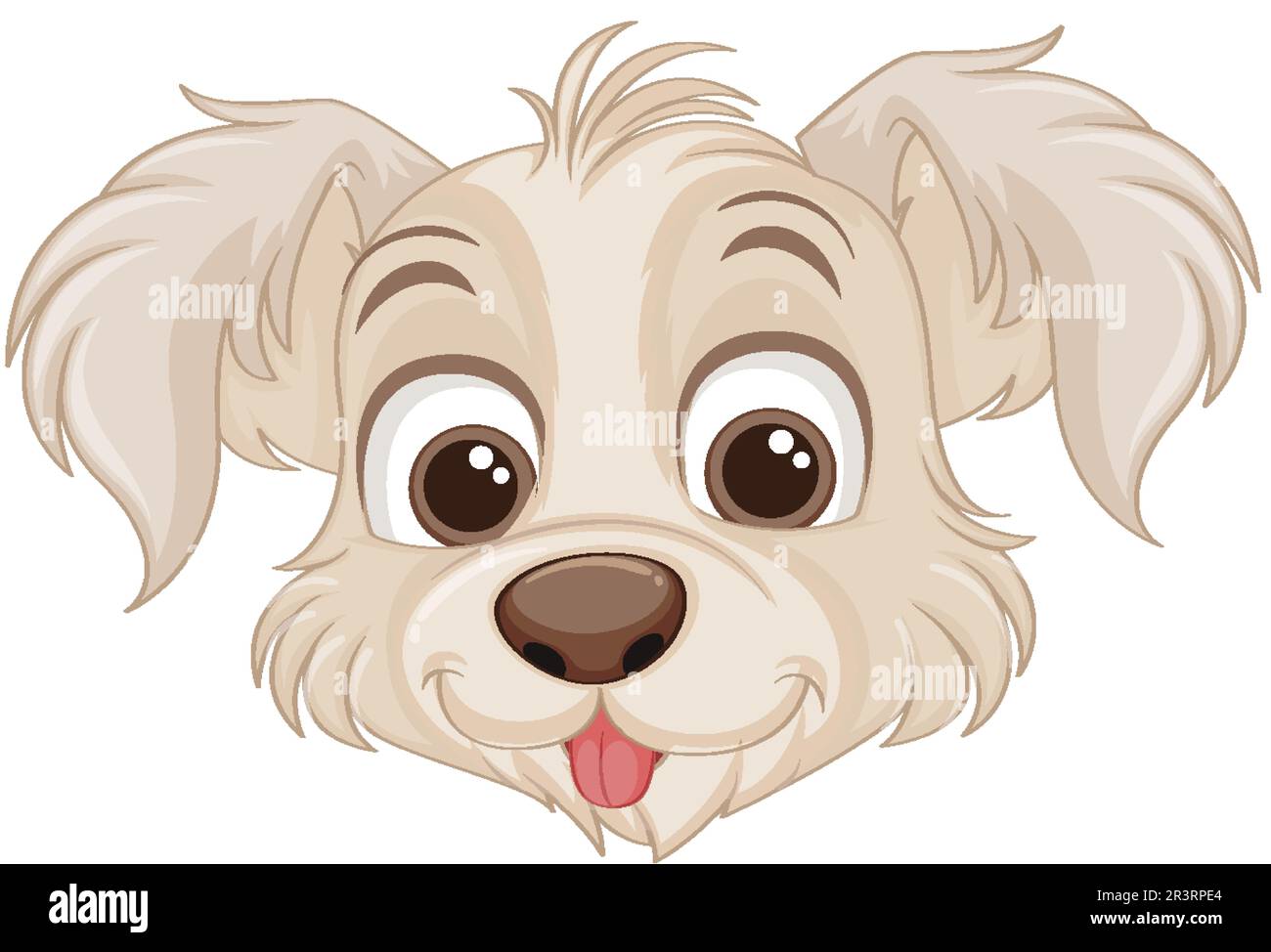 Cute dog face cartoon isolated illustration Stock Vector Image & Art ...