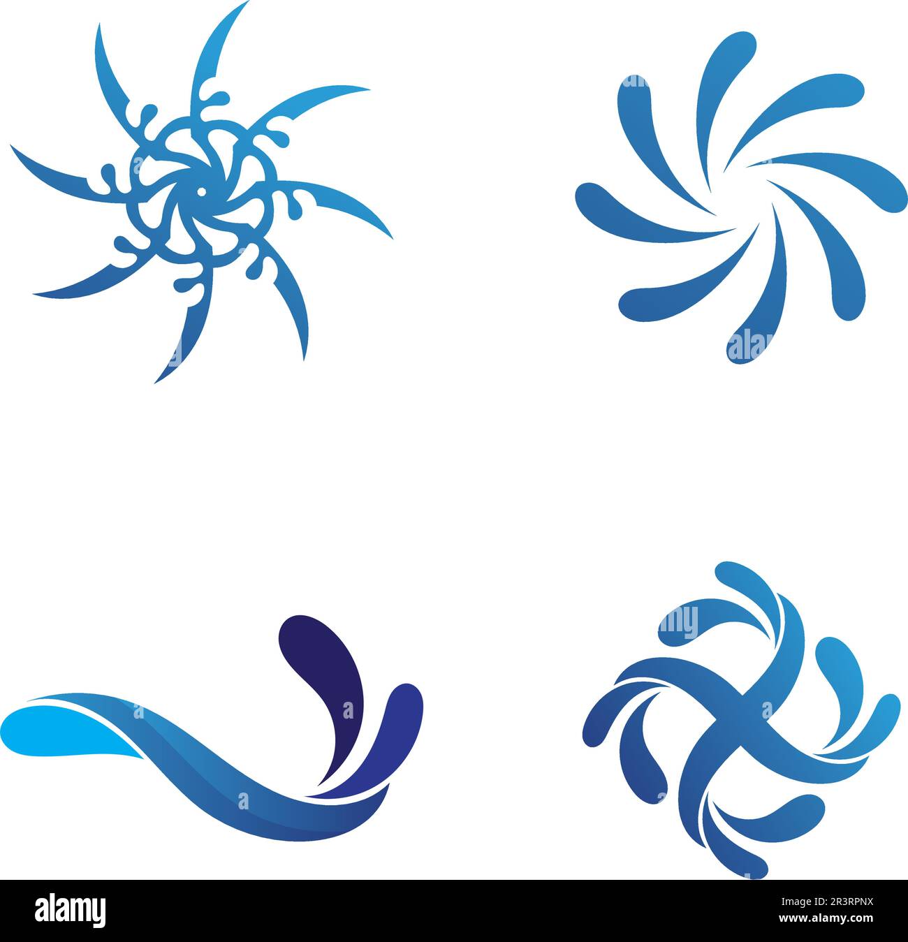 Waves blue beach logo and symbols template icons app Stock Vector Image ...