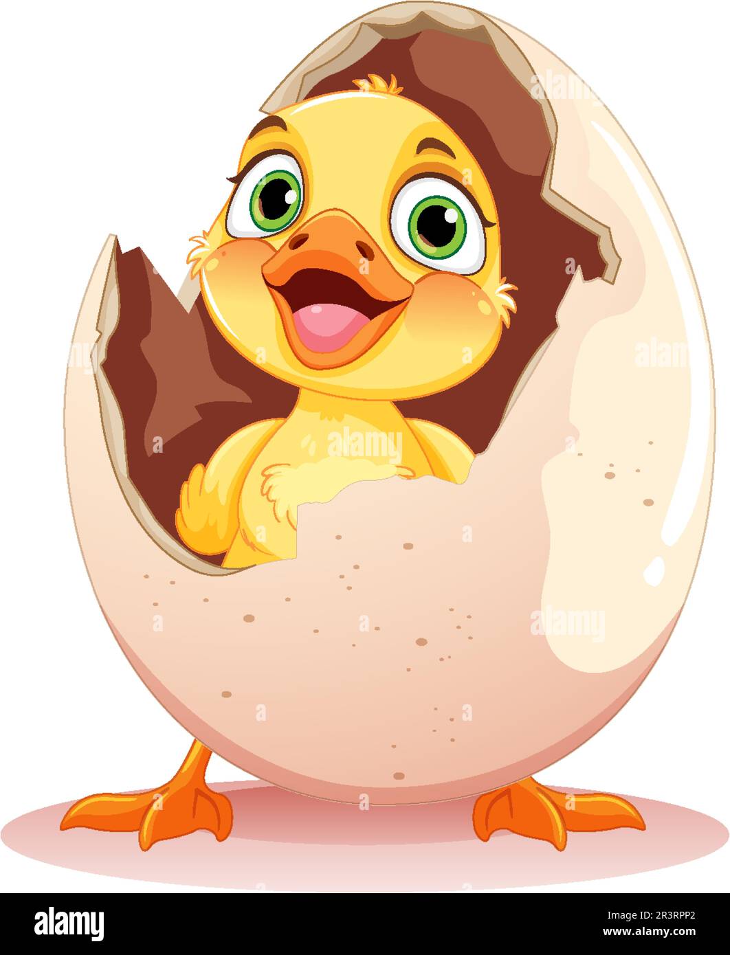 Little Duck Hatching from Egg illustration Stock Vector Image & Art - Alamy