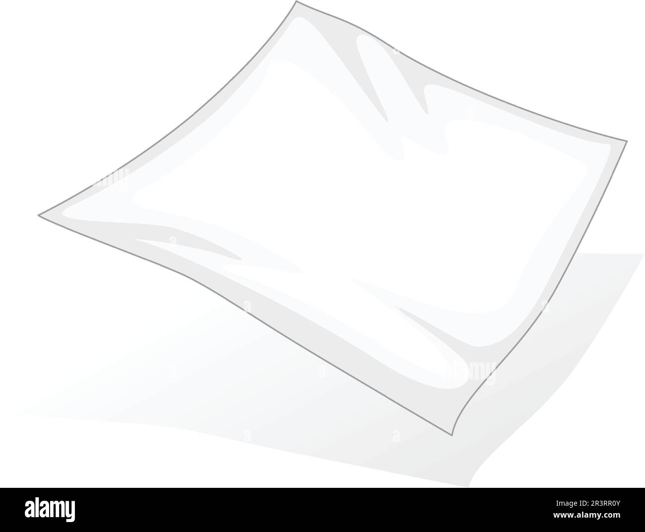 White paper with shadow cartoon illustration Stock Vector Image & Art ...