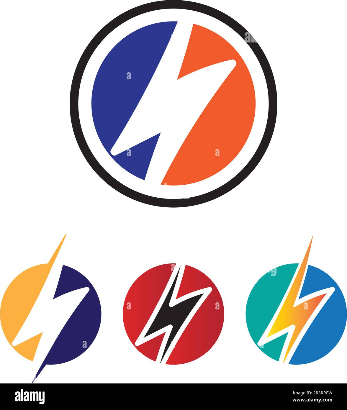 electric Vector lightning icon logo and symbols Stock Vector Image ...