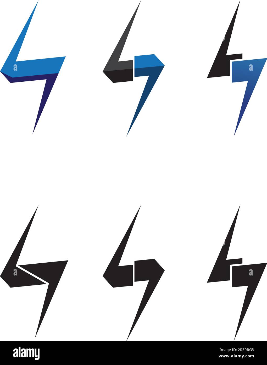 electric Vector lightning icon logo and symbols Stock Vector Image ...