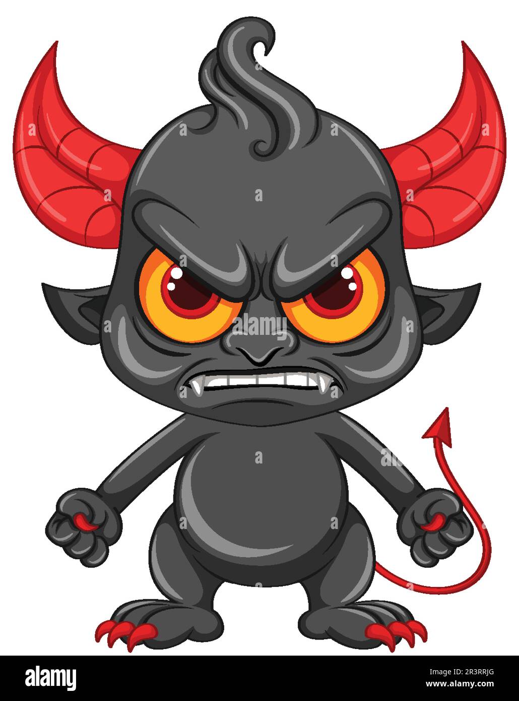 Angry Devil Cartoon Character Illustration Stock Vector Image And Art Alamy 