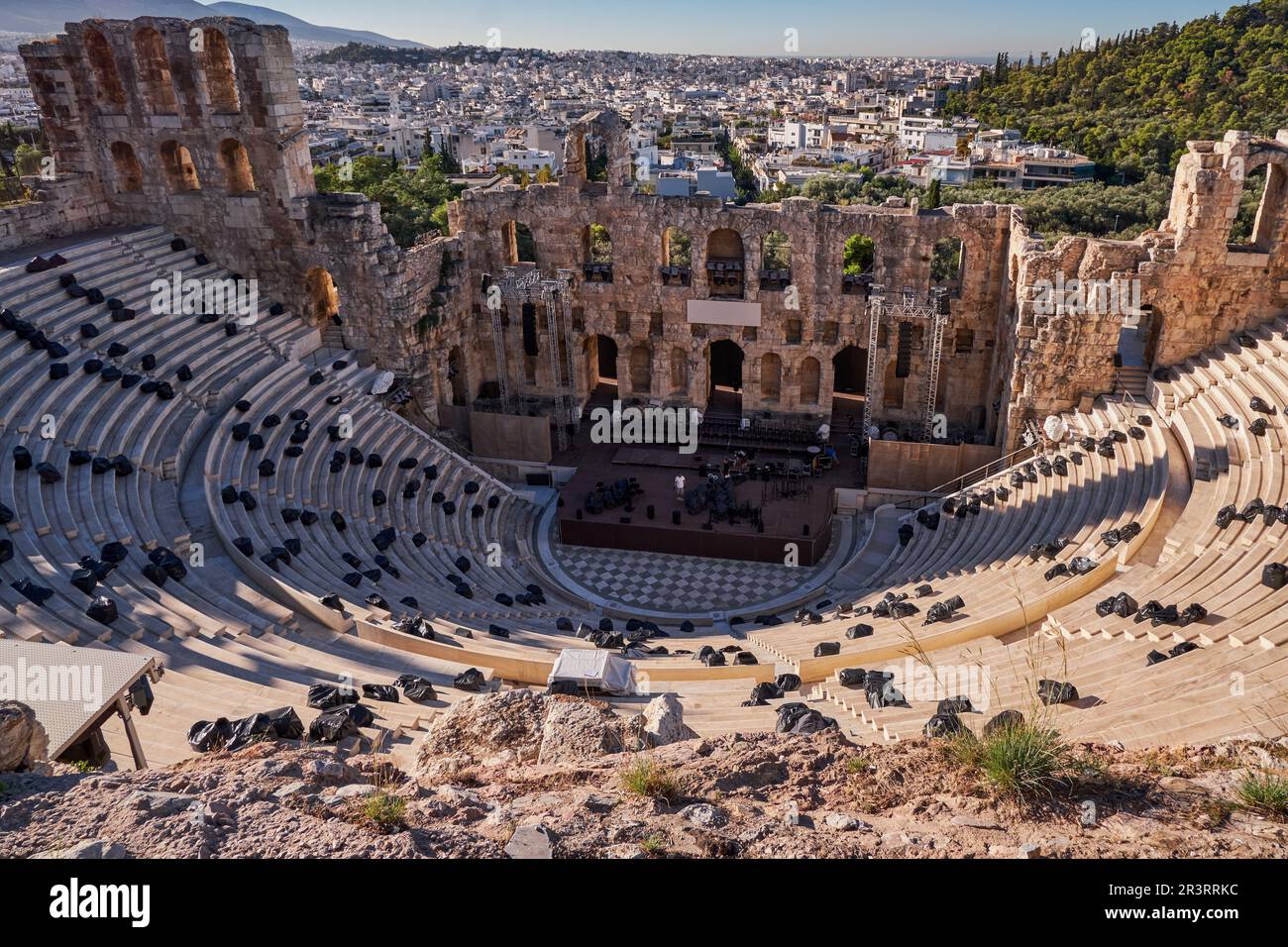 Odeon of Herodes Atticus - stone Roman theatre located on the southwest ...