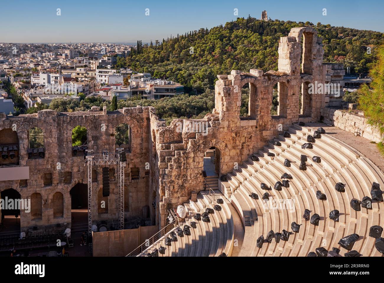 Odeon of Herodes Atticus - stone Roman theatre located on the southwest ...