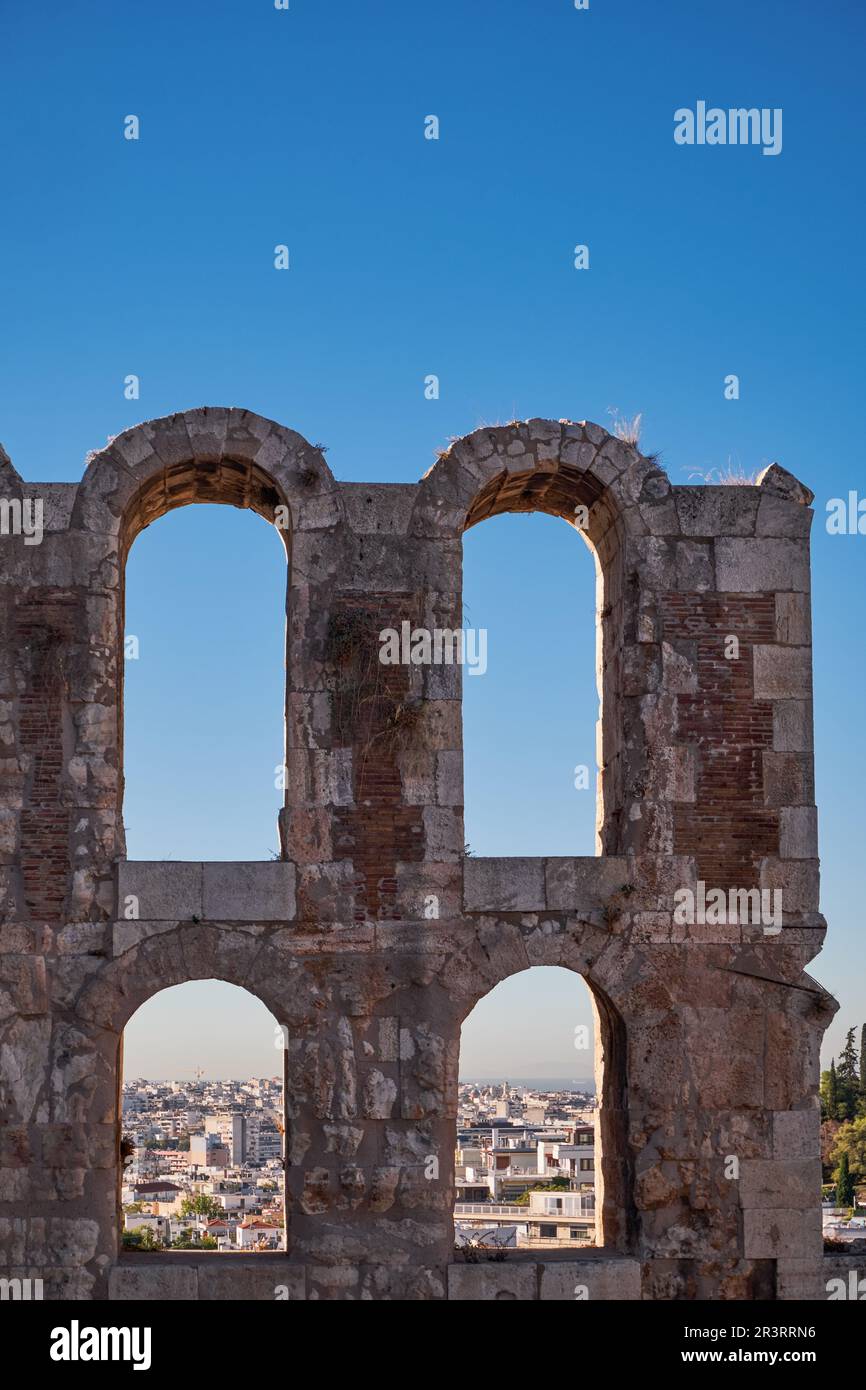 Odeon of Herodes Atticus - stone Roman theatre located on the southwest ...