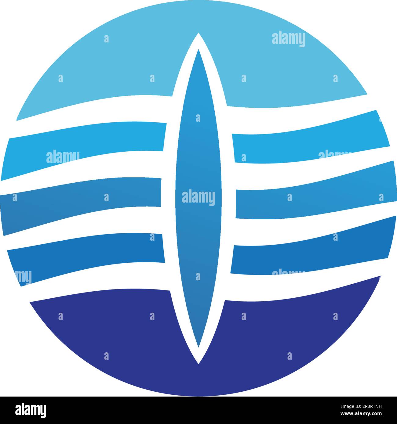 Waves blue beach logo and symbols template icons app Stock Vector Image ...