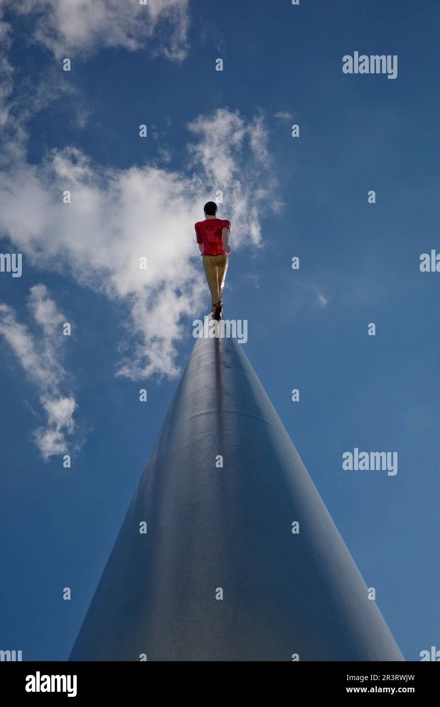 Man walking to the sky, sculpture by Jonathan Borofsky, documenta IX ...