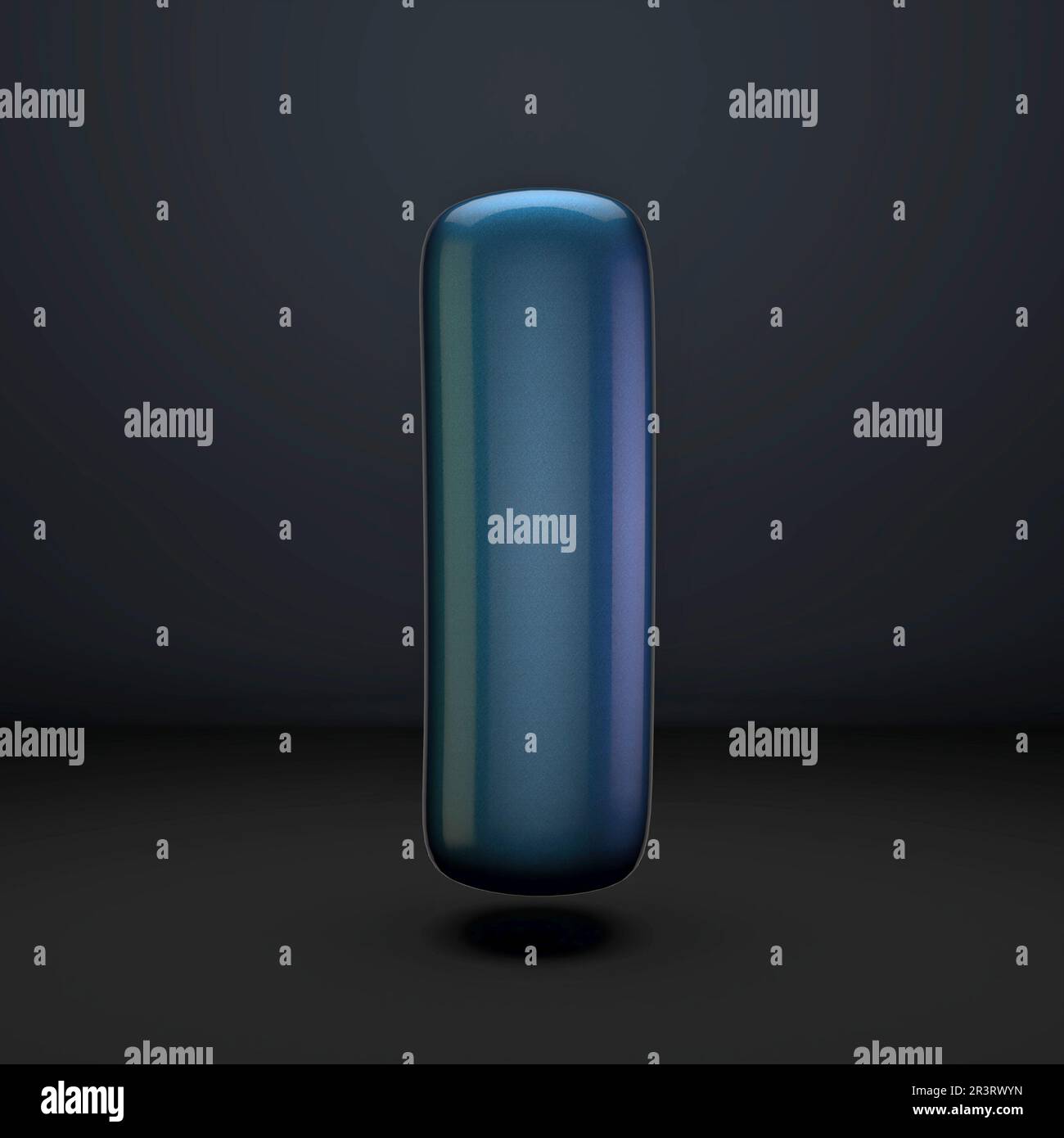 Dark blue shiny font Letter I 3D Stock Photo - Alamy