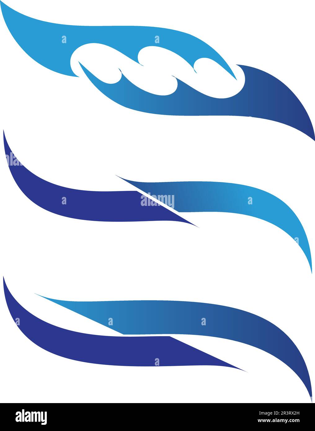 Waves blue beach logo and symbols template icons app Stock Vector Image ...