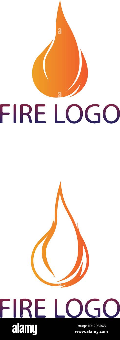 Fire flame nature logo and symbols icons template Stock Vector Image ...