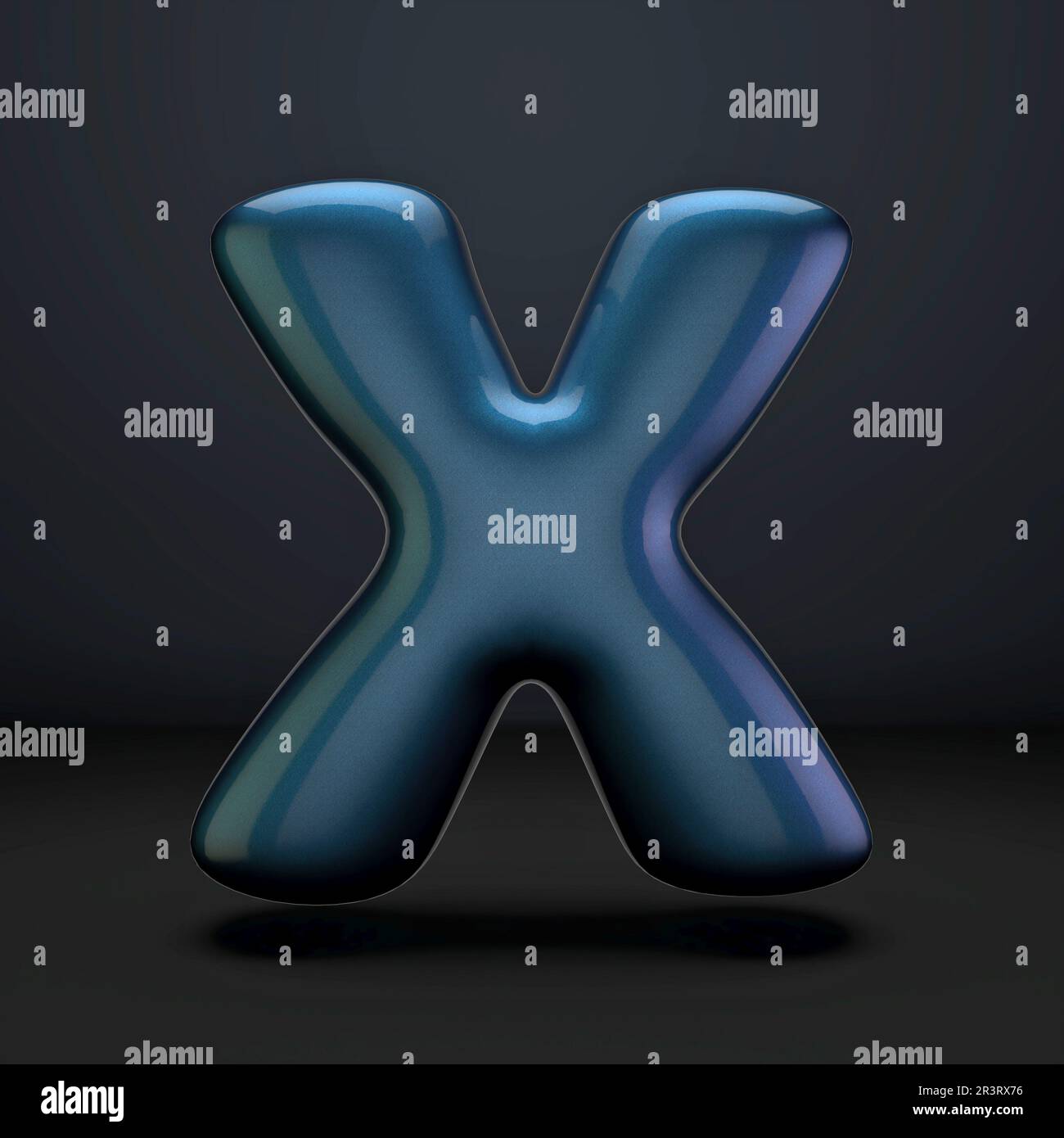 Blue metallic “x” text hi-res stock photography and images - Alamy