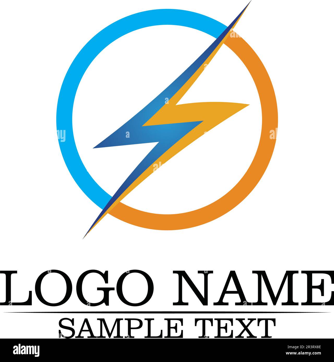 electric Vector lightning icon logo and symbols Stock Vector Image ...