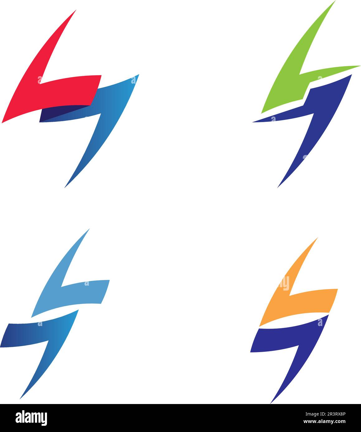 electric Vector lightning icon logo and symbols Stock Vector Image ...
